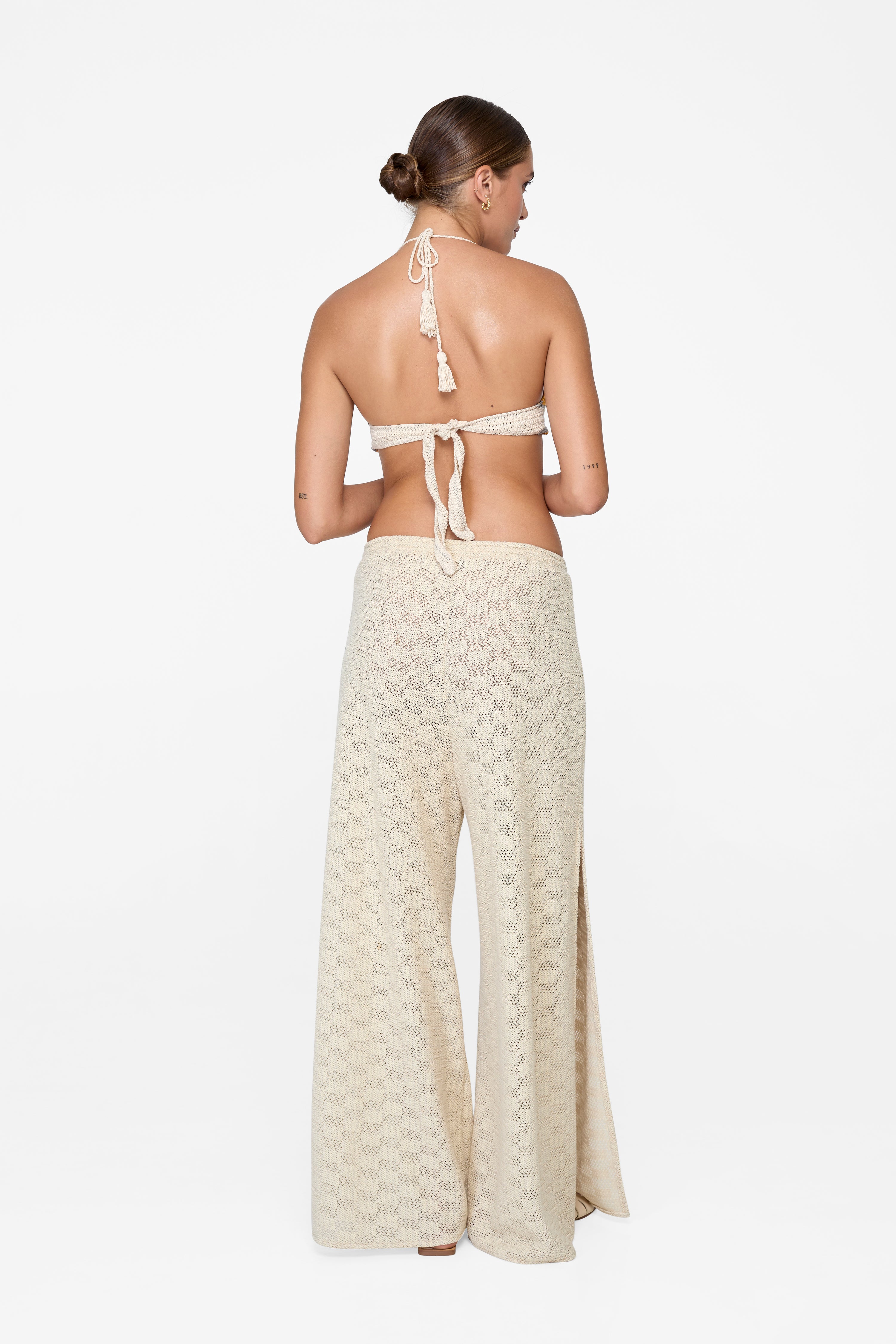 Naomi Pants - Cream Crochet